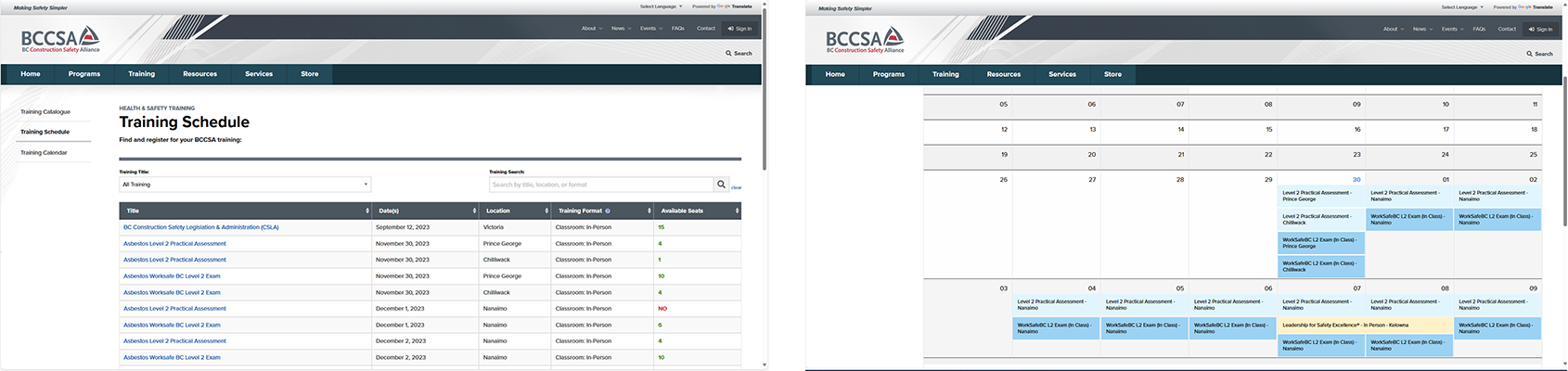 BCCSA : British Columbia Construction Safety Alliance